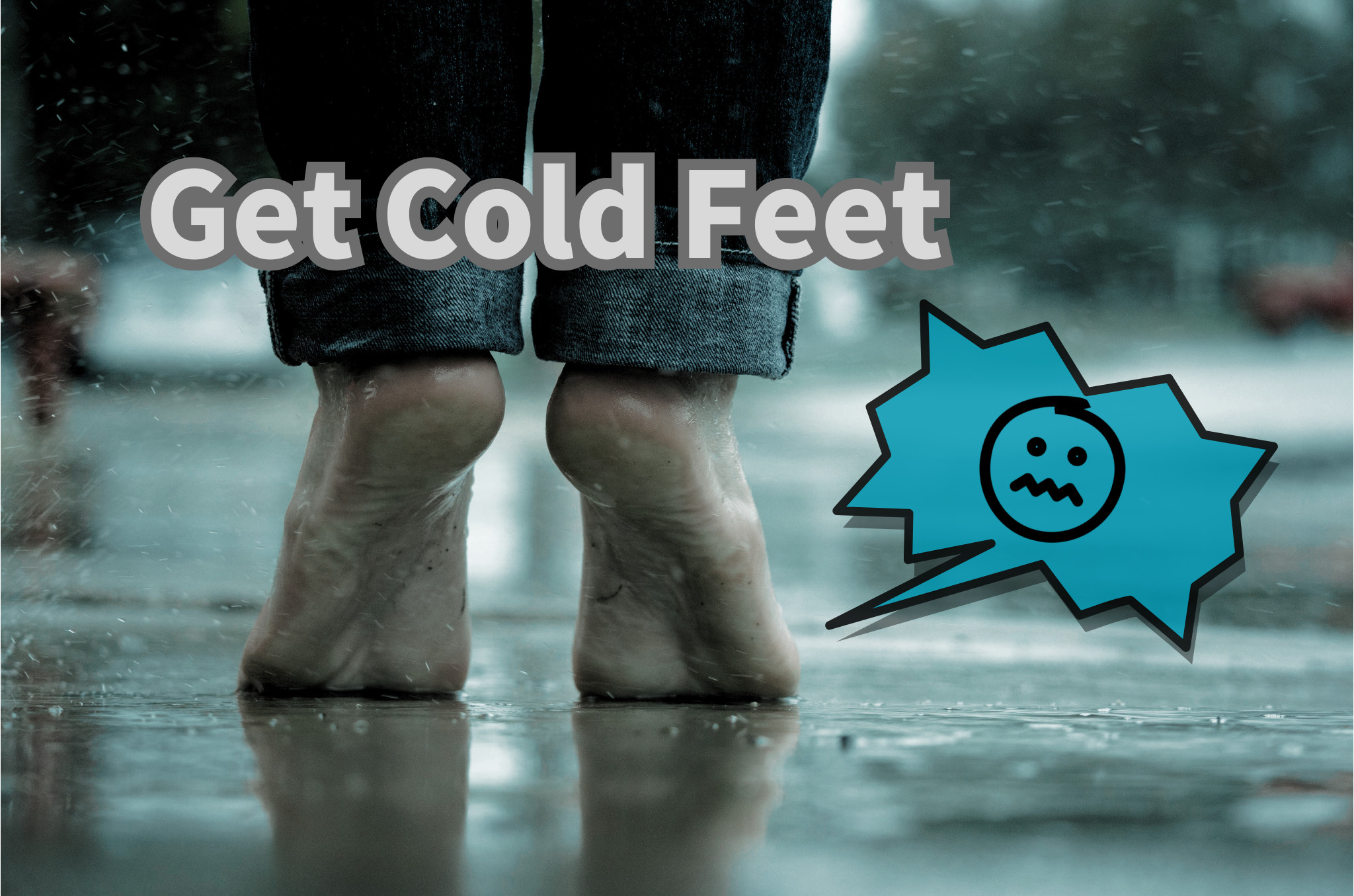 「Get Cold Feet」の意味・由来・使い方を徹底解説！｜tobiuma